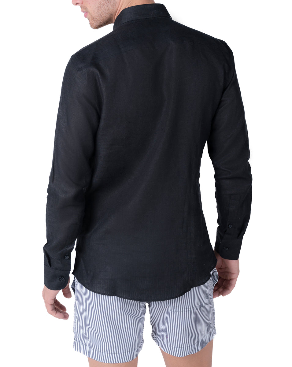 Pirogue Black Linen Shirt – Sunny Patoche